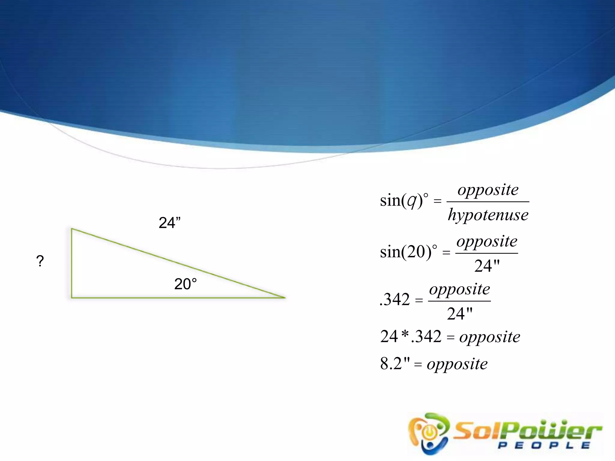 Final trig problem solution | PPT