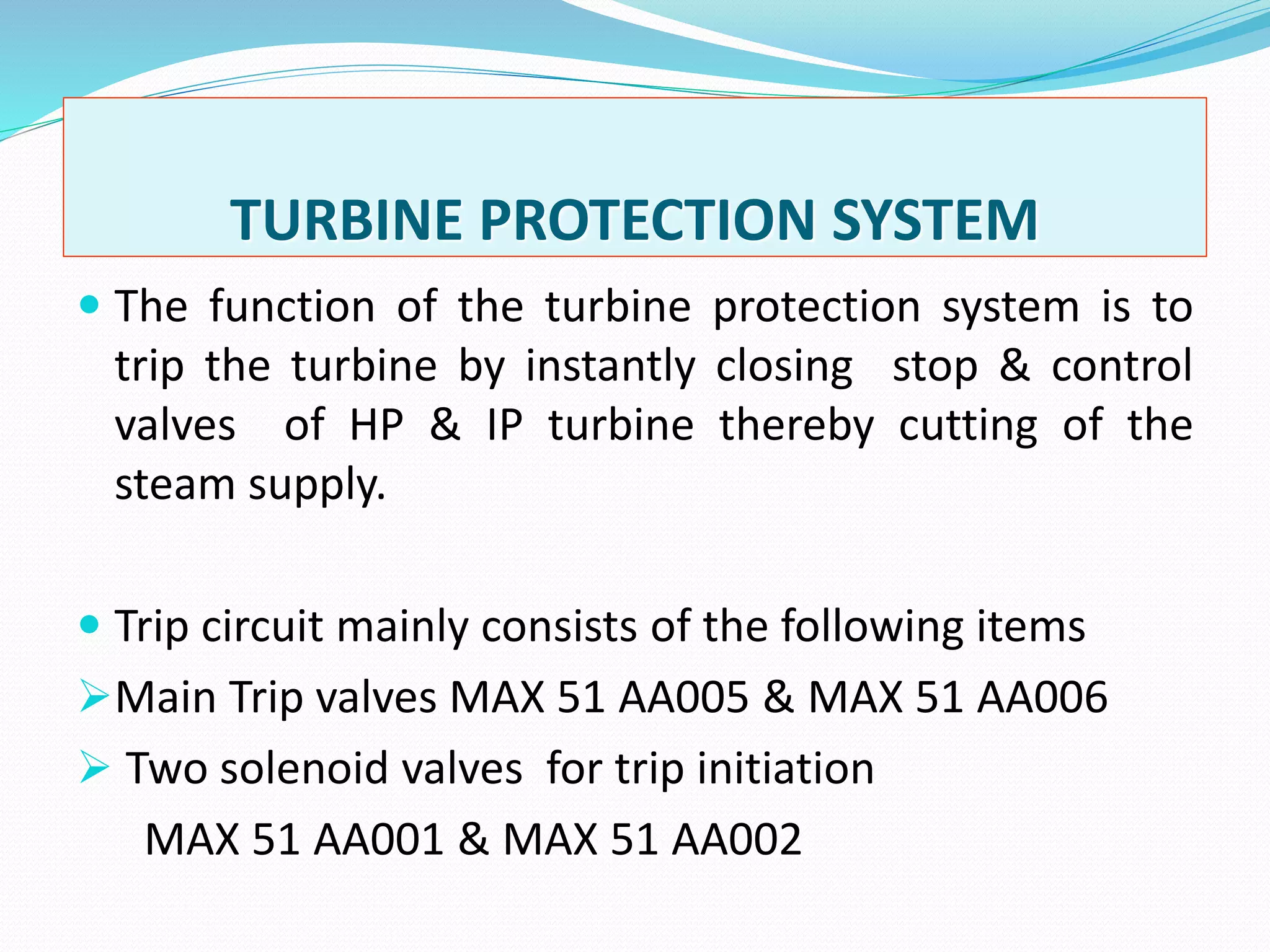 steam turbine turbine interlocks for (KWU turbine) | PPTX