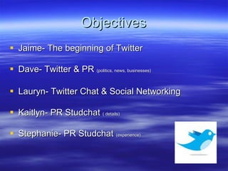 Twitter Powerpoint | PPT | Social Networking | Internet