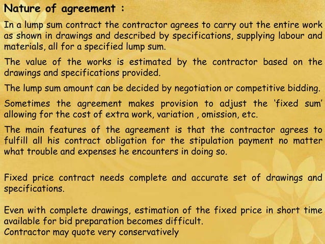 Final types of contracts- different types of contracts | PPT