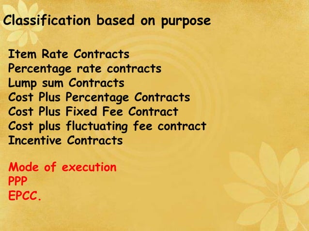 Final types of contracts- different types of contracts | PPT