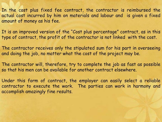 Final types of contracts- different types of contracts | PPT