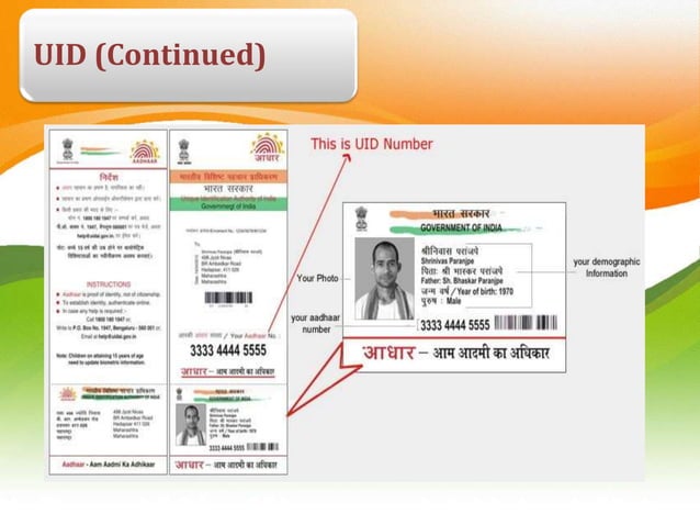 UIDAI:use of technology in increasing efficiency,delivery and ...