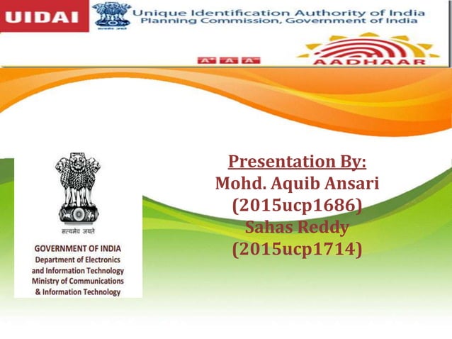 UIDAI:use of technology in increasing efficiency,delivery and ...