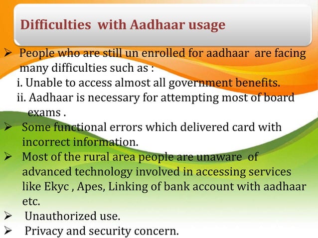 UIDAI:use of technology in increasing efficiency,delivery and ...