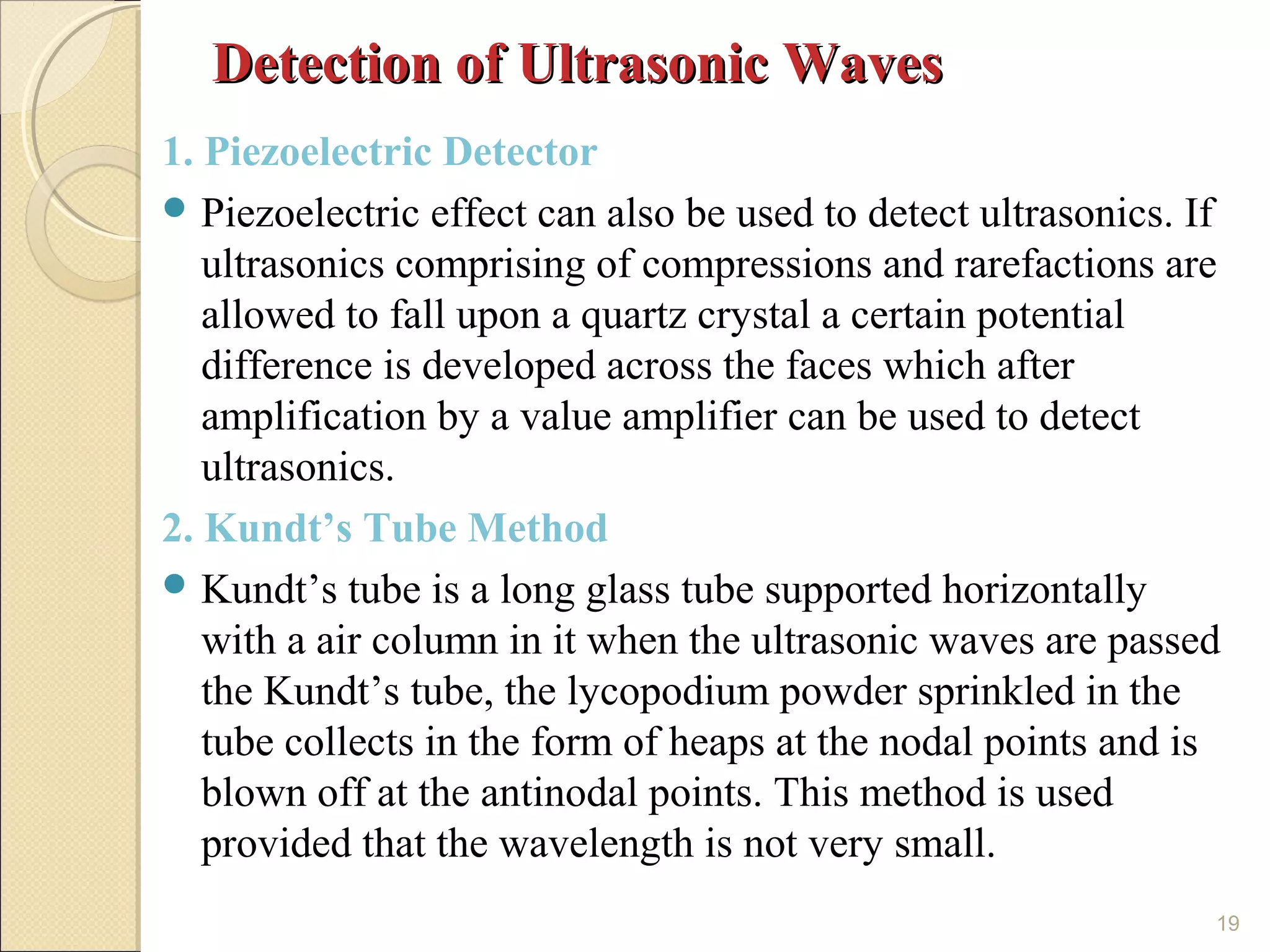 B.Tech sem I Engineering Physics U-V Chapter 2-Ultrasonic waves | PPT