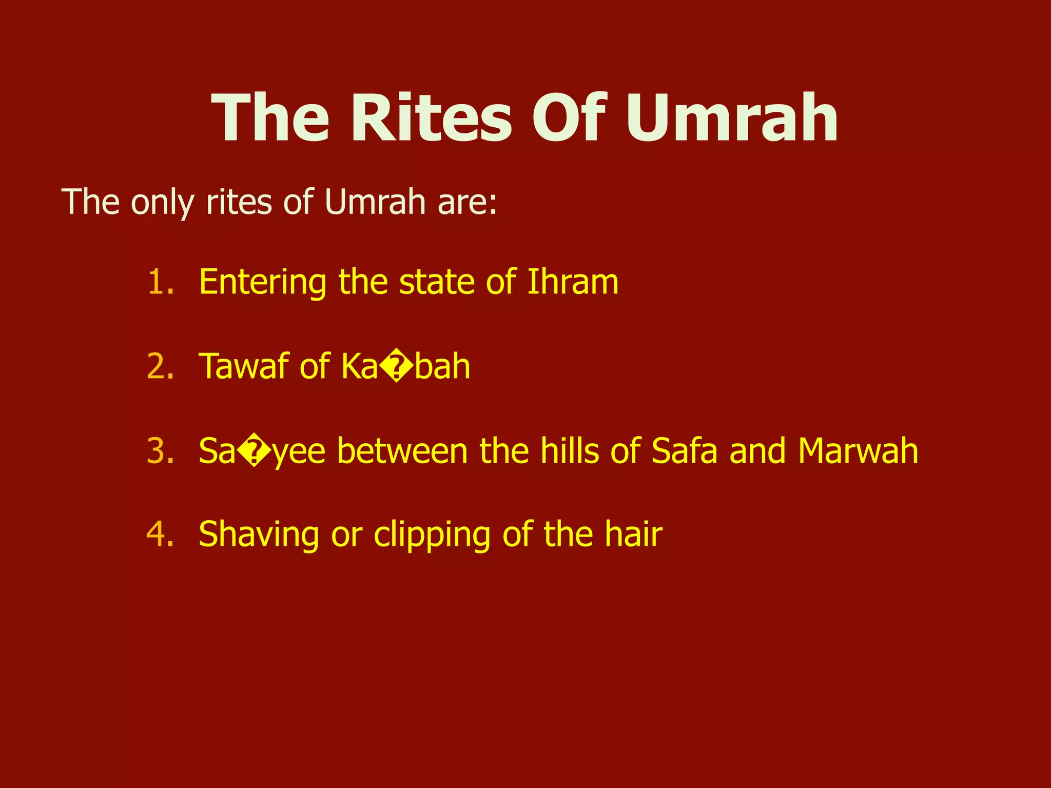Step by Step Guide to Holy Umrah/Umra | PPTX