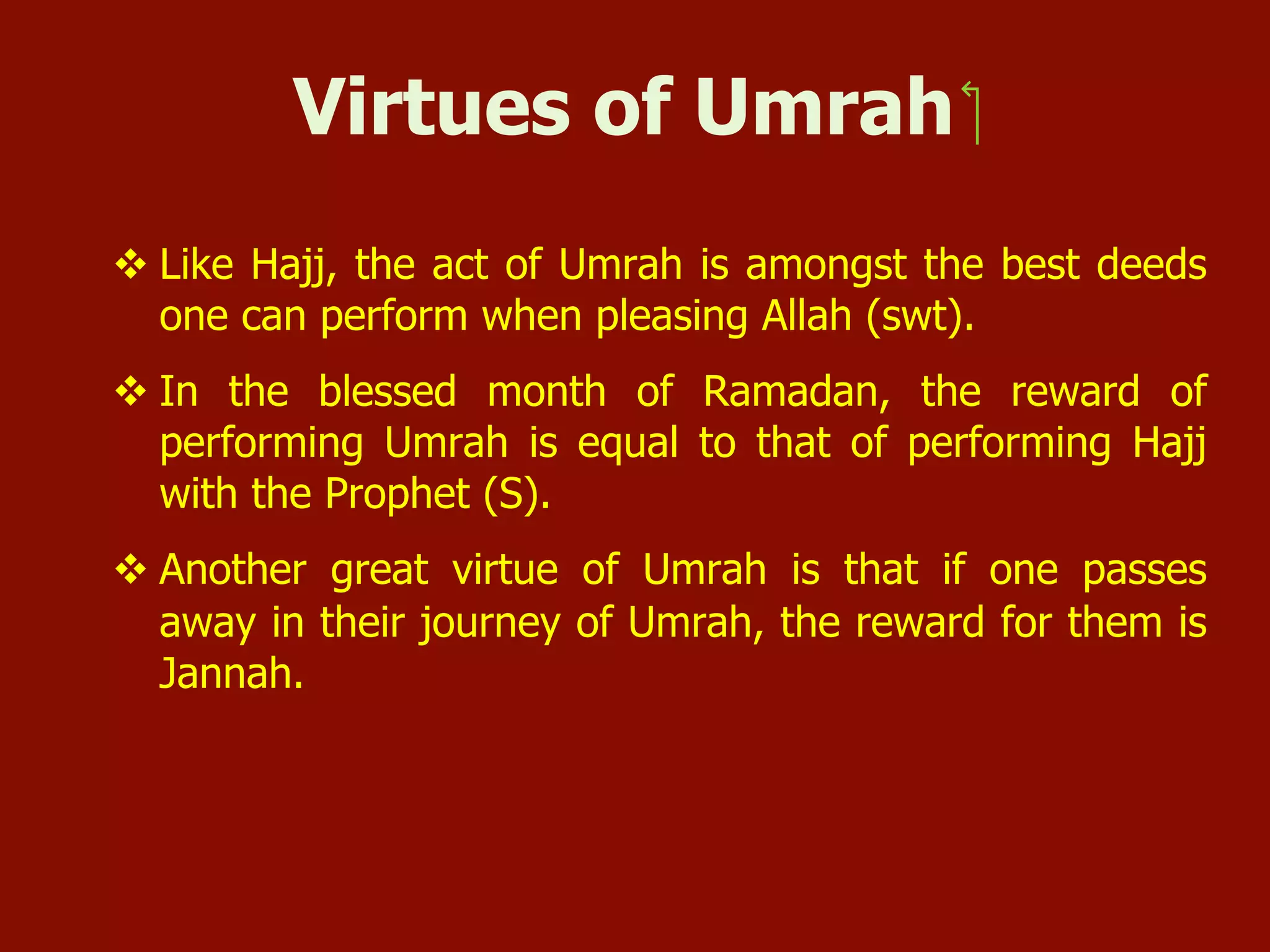 Step by Step Guide to Holy Umrah/Umra | PPTX