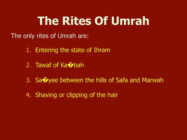 Step by Step Guide to Holy Umrah/Umra | PPTX | Shaving | Personal Care