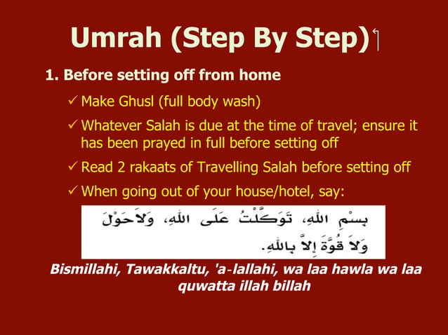 Step by Step Guide to Holy Umrah/Umra | PPTX | Shaving | Personal Care