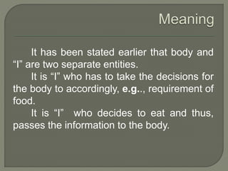 Understanding the body as an instrument of " I " | PPTX