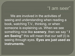 Understanding the body as an instrument of " I " | PPTX