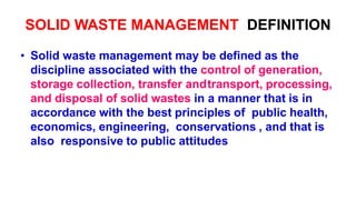 SOLD WASTE PPT, INTRODUCTION AND ITS TYPES | PPT