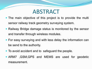 innovative railway track surveying with sensors and controlled by ...