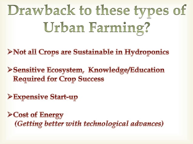 Urban Farming Technology | PPTX