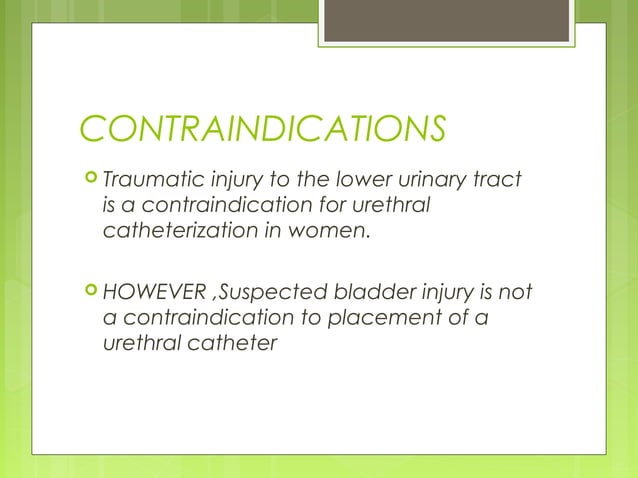 Final urinary bladder catheterisation | PPT | Surgery | Medical Health