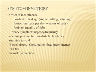 Urinary Incontinence in older women | PPT