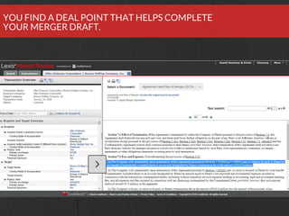 Efficiently Draft Merger Agreements with Lexis for Microsoft Office | PDF
