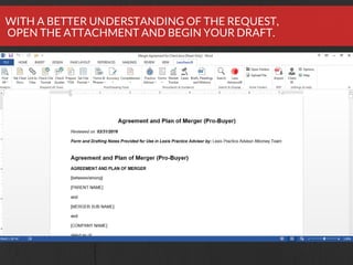 Efficiently Draft Merger Agreements with Lexis for Microsoft Office | PDF