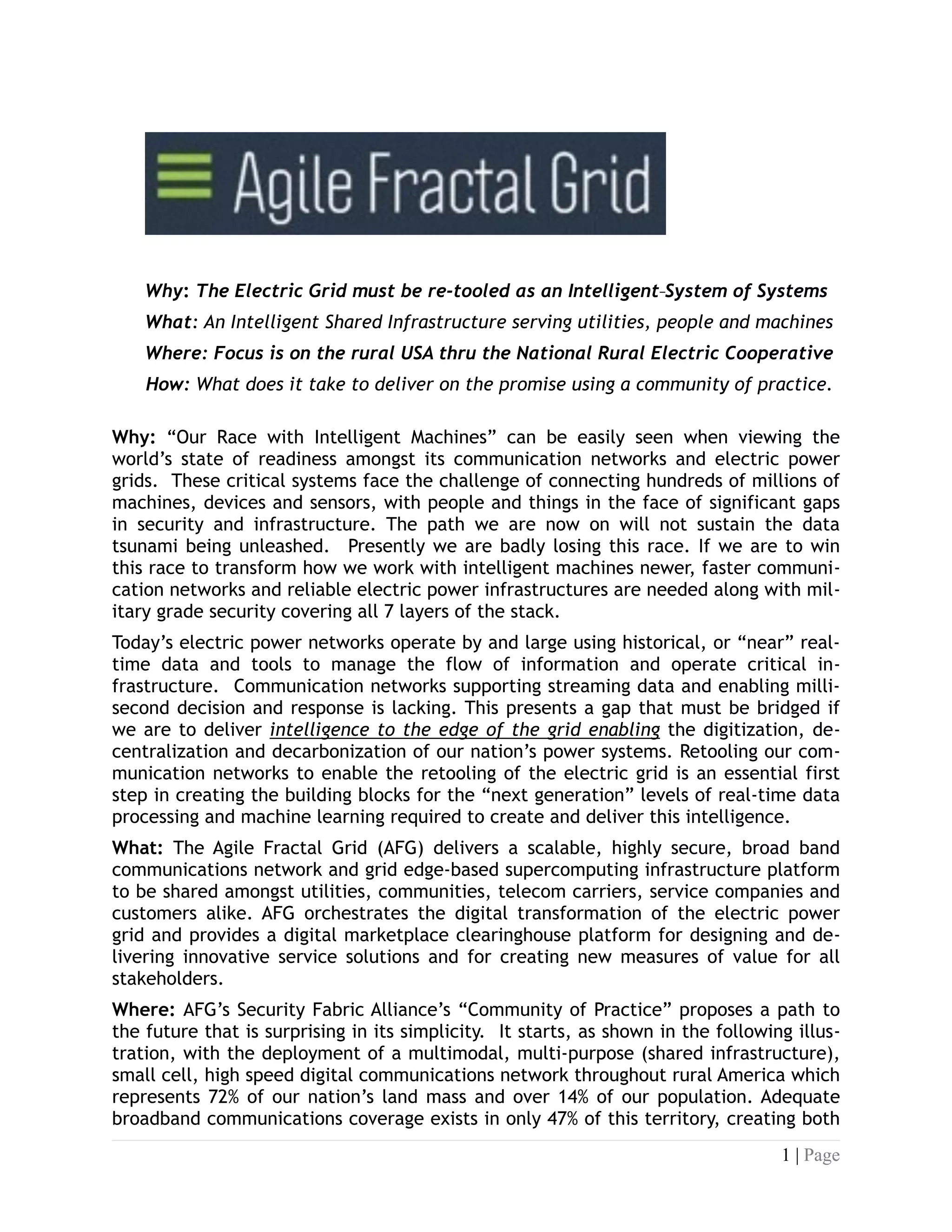 The Agile Fractal Grid orchestrated by a platform of platforms | PDF