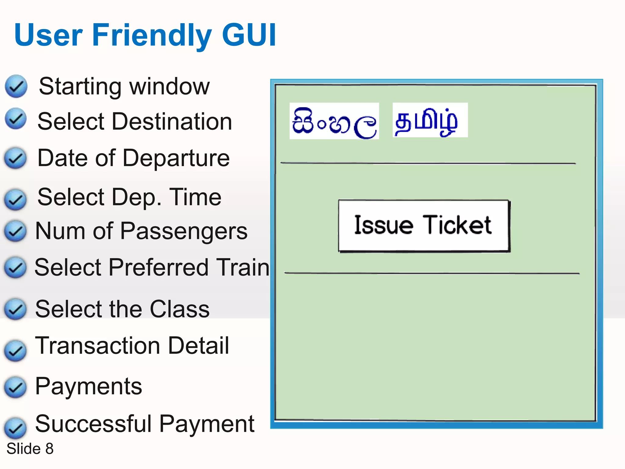 Railway Ticket Issuing System (Online) | PPTX