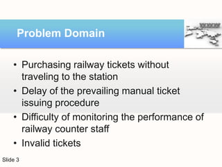 Railway Ticket Issuing System (Online) | PPTX