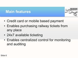 Railway Ticket Issuing System (Online) | PPTX