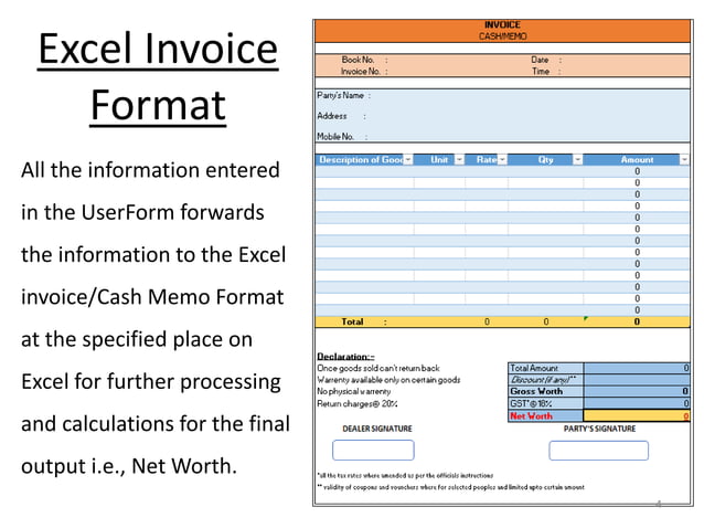 Sales invoice VBA excel user-form | PPTX | Computer Software and ...