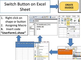 Sales invoice VBA excel user-form | PPTX