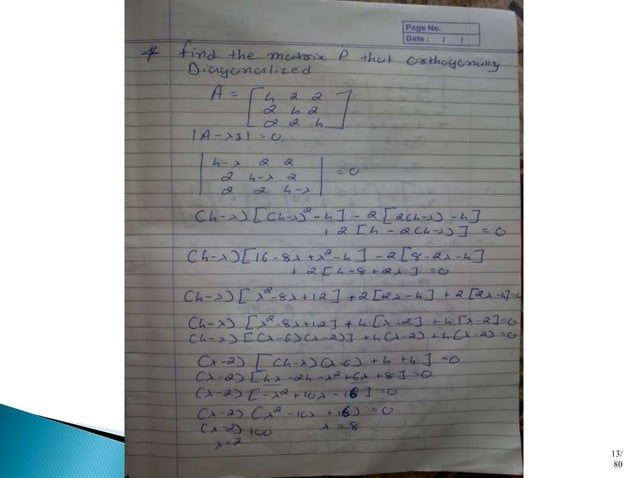ORTHOGONAL, ORTHONORMAL VECTOR, GRAM SCHMIDT PROCESS, ORTHOGONALLY DIAGONALIZATION. | PPTX
