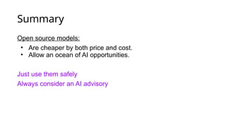 AI Open-Source Models- Benefits vs. Risks. | PPTX