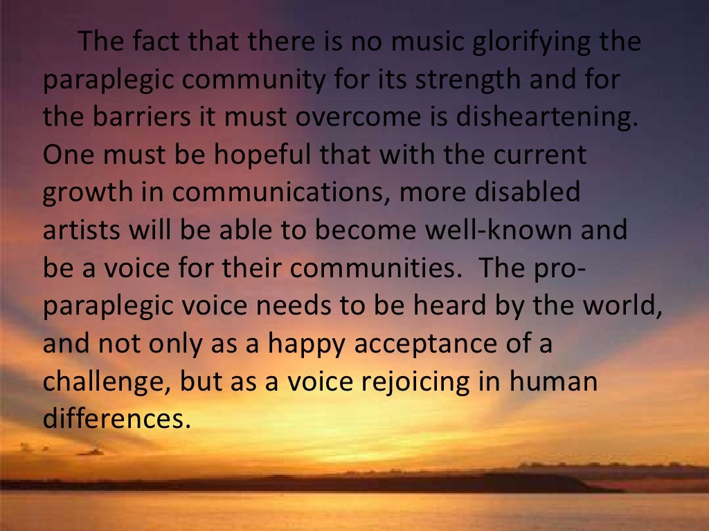Analysis Of Music Lyrics Concerning Paraplegia analysis-of-music-lyrics-concerning-paraplegia