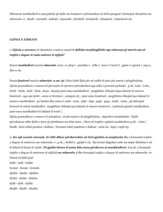 Sintaksa dhe Morfologjia e Gj. Shqipe | PDF