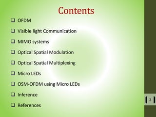 Optical Spatial Modulation OFDM using Micro LEDs | PPT
