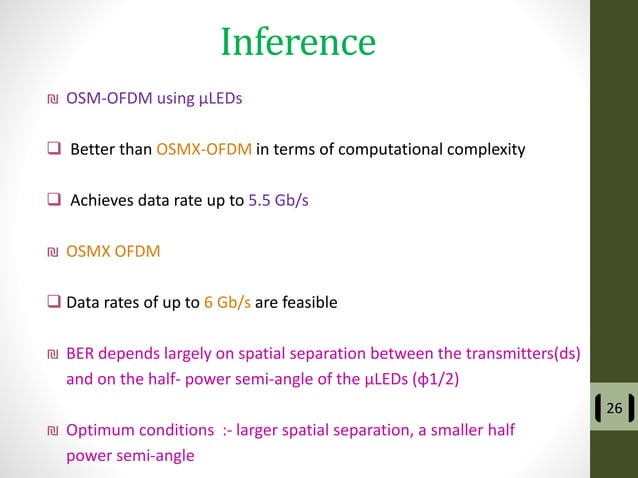Optical Spatial Modulation Ofdm Using Micro Leds Ppt