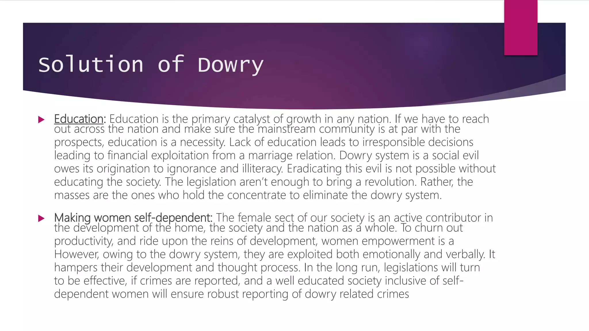 Dowry system in Bangladesh | PPTX
