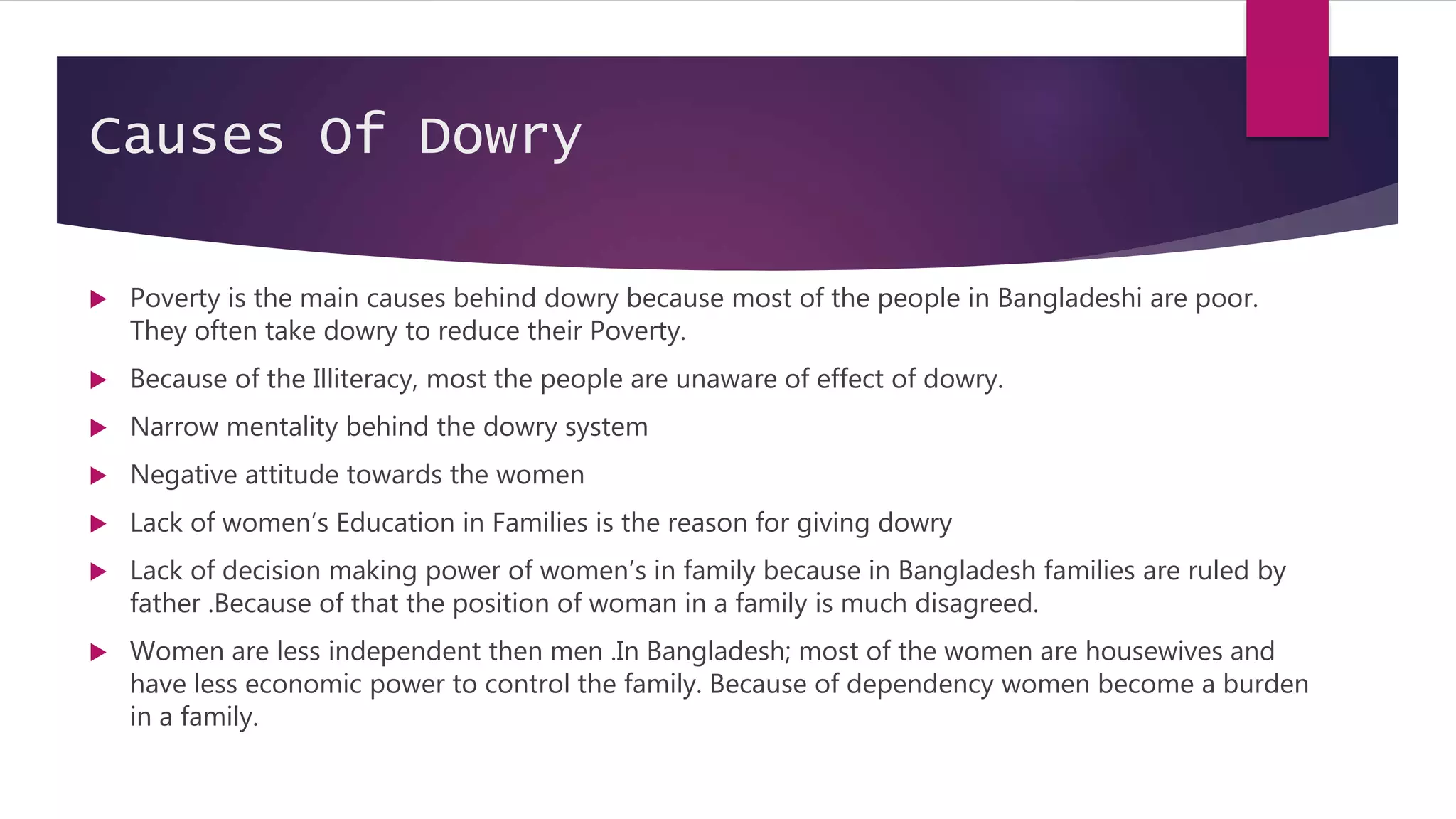 Dowry system in Bangladesh | PPTX