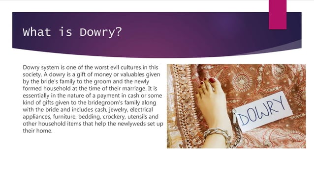 Dowry system in Bangladesh | PPT
