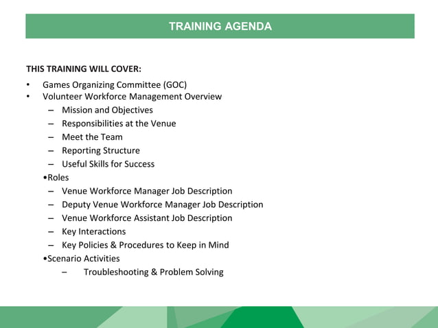 Workforce Management Role-Specific Training | PPT