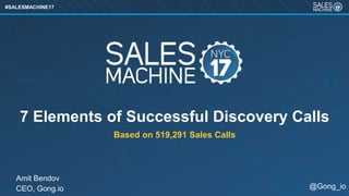 7 Elements of Successful Discovery Calls | PPTX | Sales | Business
