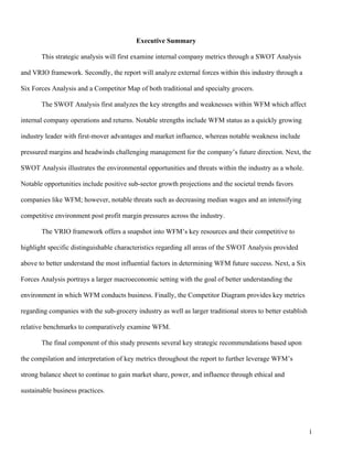 Whole Foods Market (WFM) Internal and External Marketing Analysis ...
