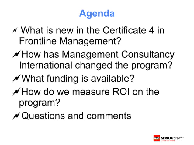 Certificate IV Frontline Management Powerpoint Overview | PPT