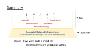 Geospatial solutions for creating a smart city | PPTX