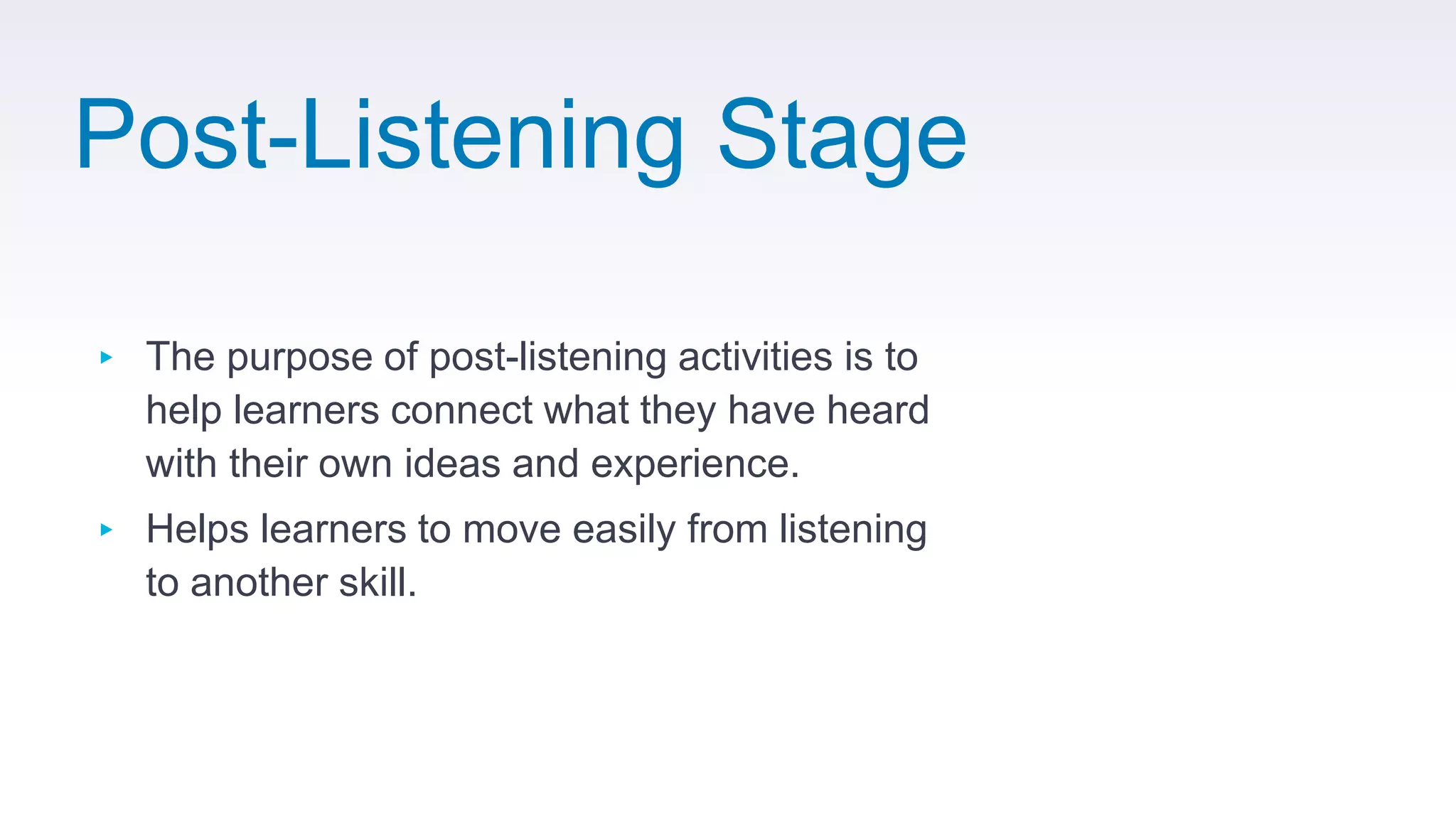 ICT-Based Resources for Learning and Teaching Listening | PPTX