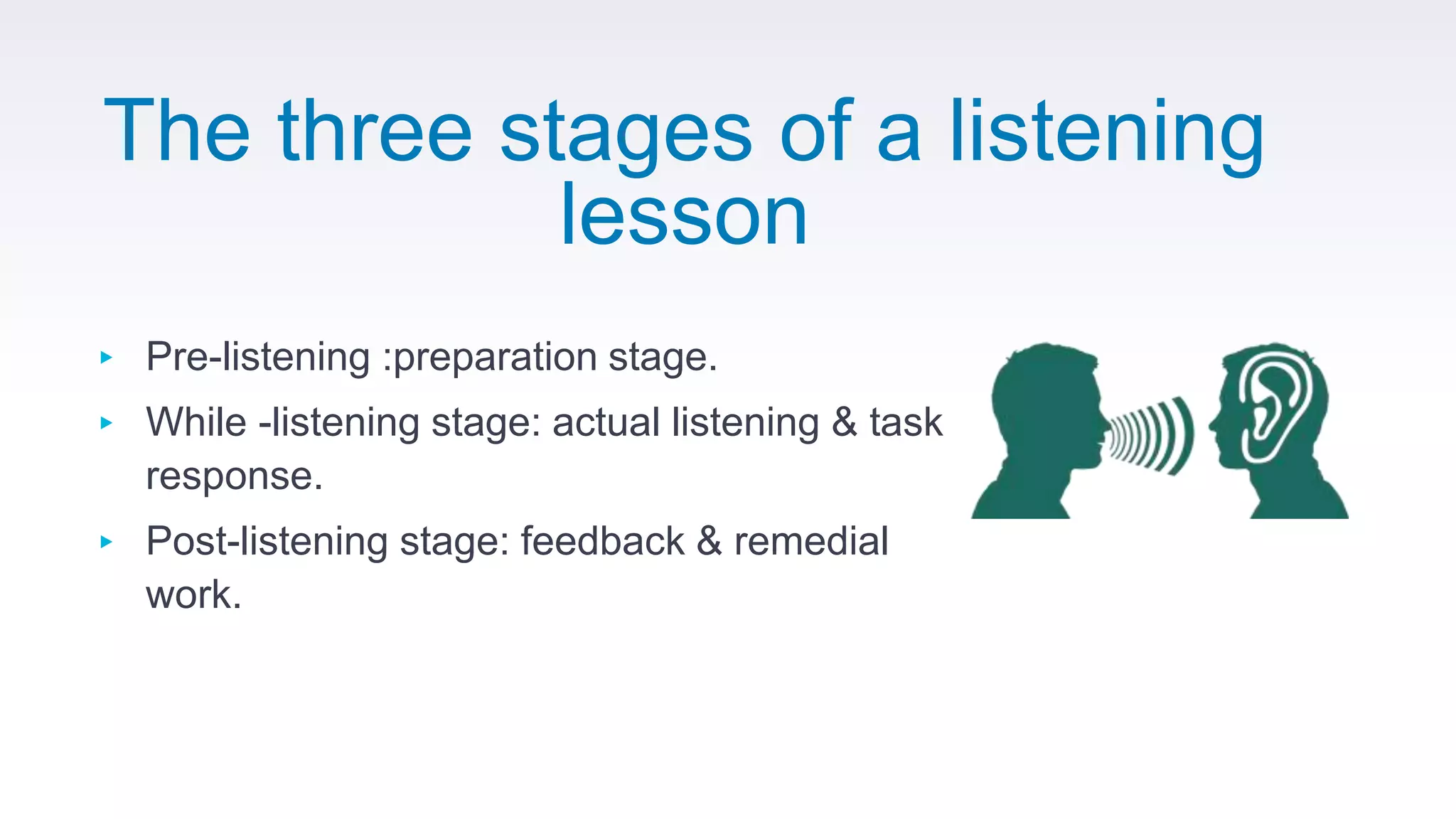 ICT-Based Resources for Learning and Teaching Listening | PPTX