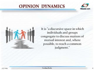 OPINION DYNAMICS & PUBLIC BEHAVIOR | PPTX