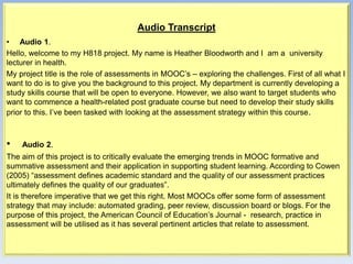 MOOC Assessments | PPTX