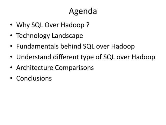 Final version sql over hadoop ver1 | PPT