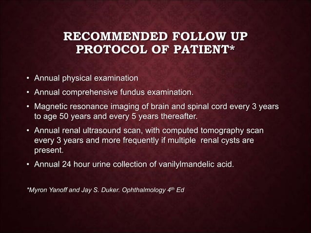 final VHL presentation.ppt | Eye and Vision Conditions | Diseases and ...