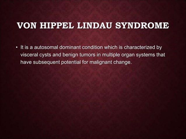 final VHL presentation.ppt | Eye and Vision Conditions | Diseases and ...